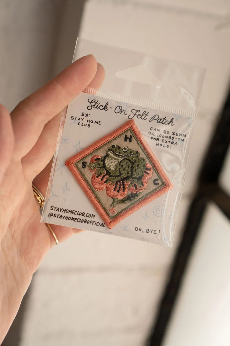 Frog Flower Felt Sticker Patch – Purr Clothing Calgary