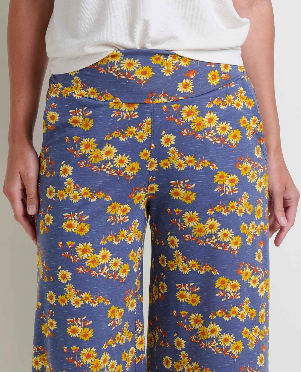 Chaka Wide Leg Pant - Blue Shadow Daisy – Purr Clothing Calgary